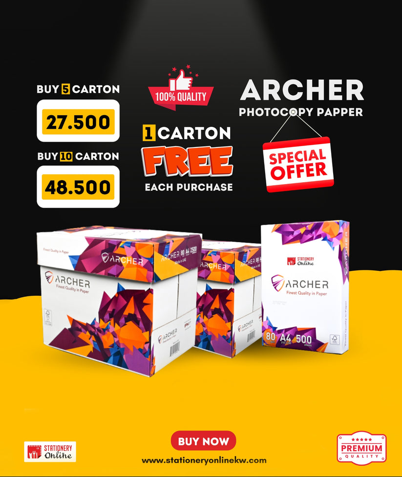 Archer Photocopy Paper - A4 - 80gsm - 500 sheets - Carton – Stationery ...